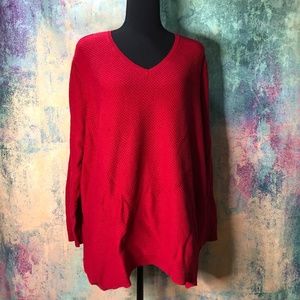 croft & barrow | Sweaters | Croft Barrow Red Knitted Cotton Sweater ...